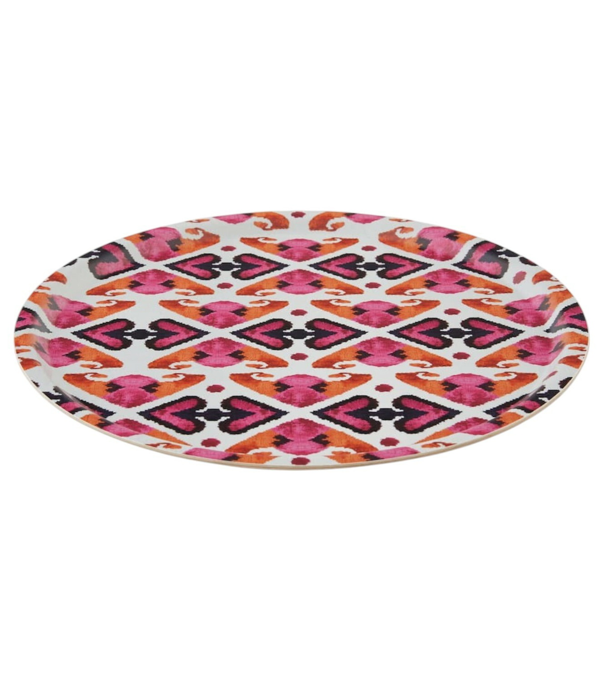 Les-Ottomans Ikat wooden tray Les Ottomans