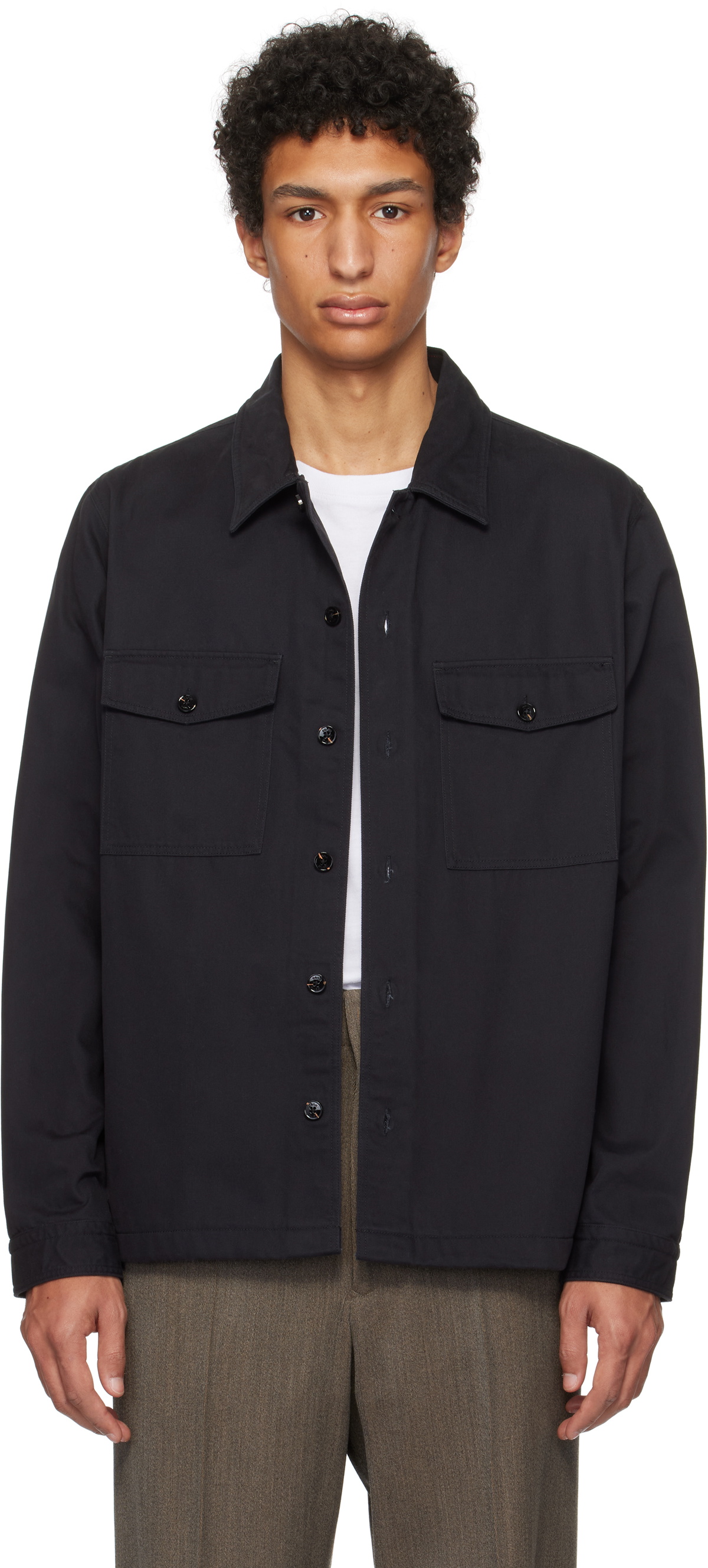 Hugo Black Oversize-Fit Overshirt Hugo Boss