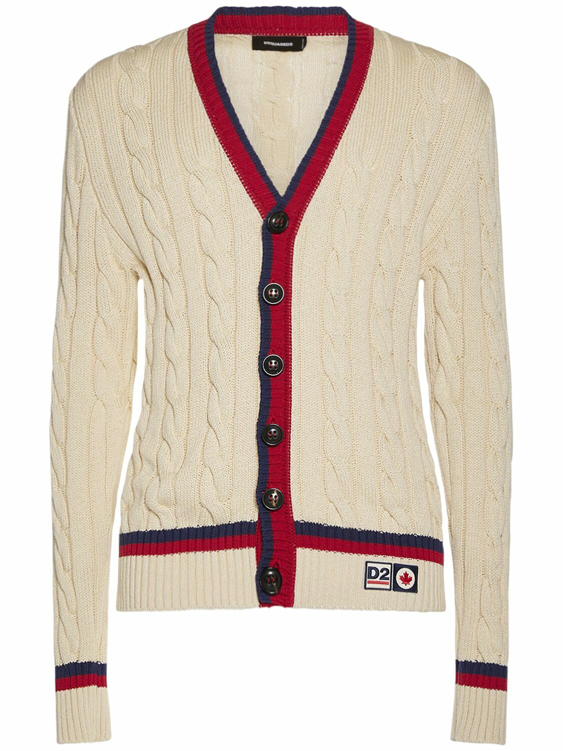DSQUARED2 - Cotton Cable Knit Cardigan Dsquared2