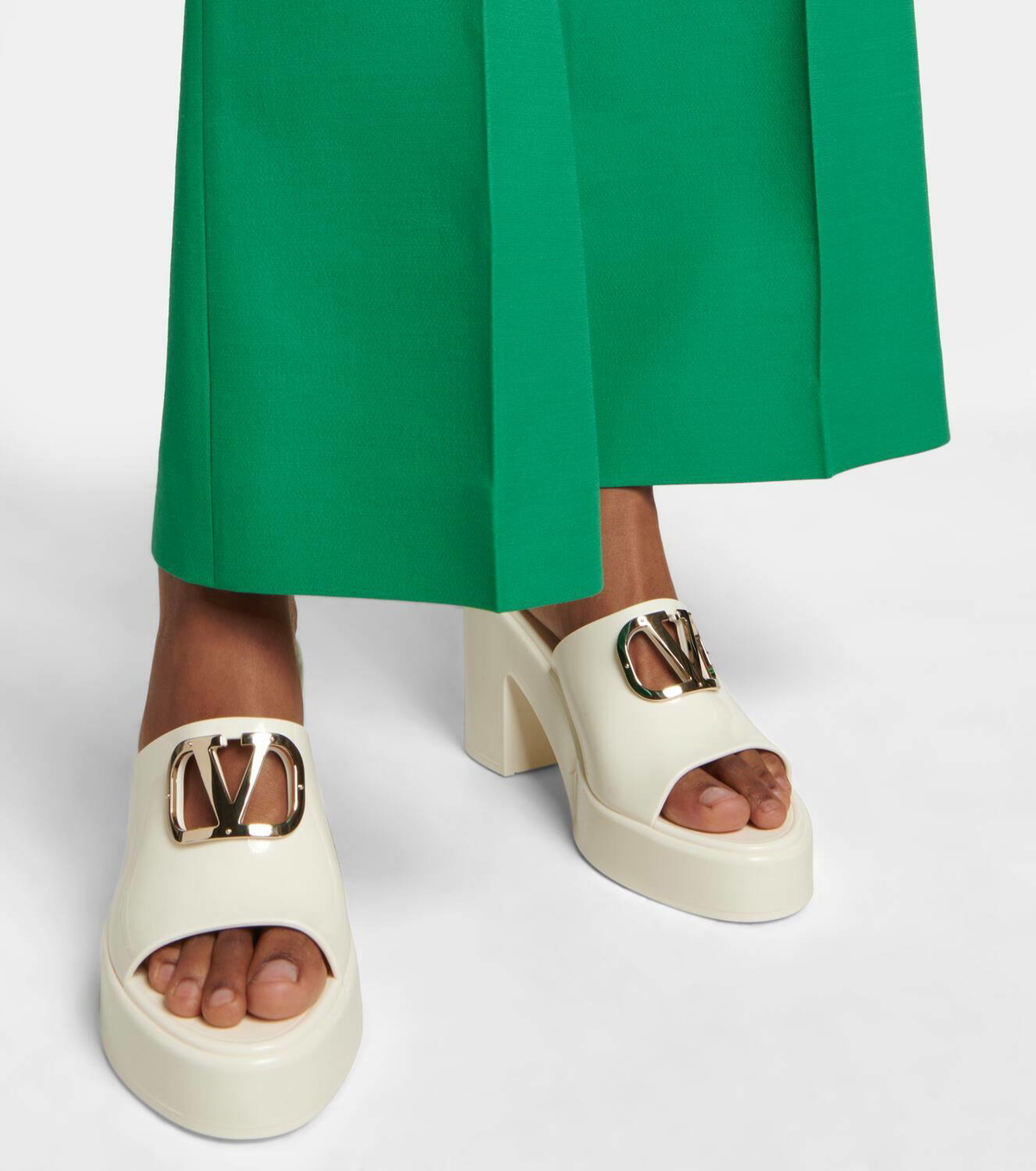Valentino Garavani VLogo rubber platform mules Valentino Garavani