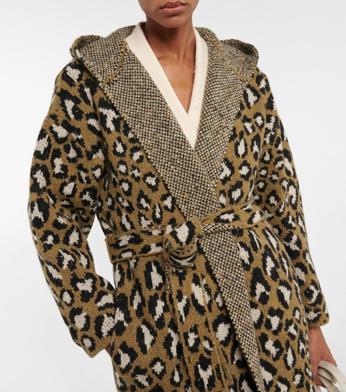 Alanui - Leopard jacquard wool-blend coat Alanui