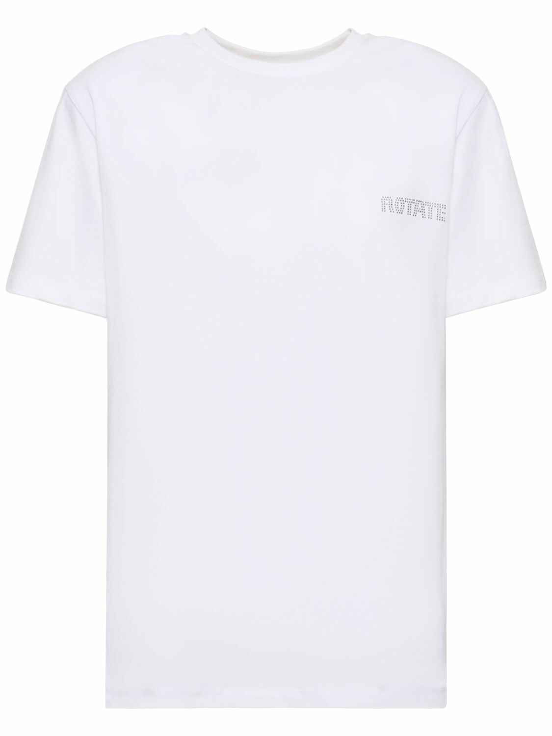 ROTATE - Boxy Laser Cut Organic Cotton T-shirt ROTATE Birger Christensen