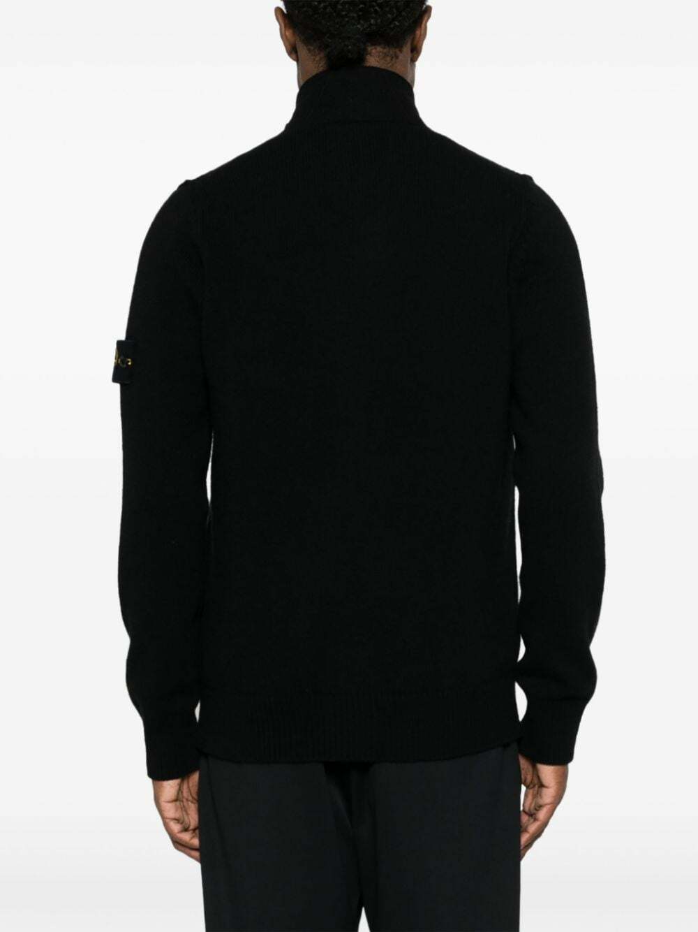 STONE ISLAND - Logo Wool Cardigan Stone Island