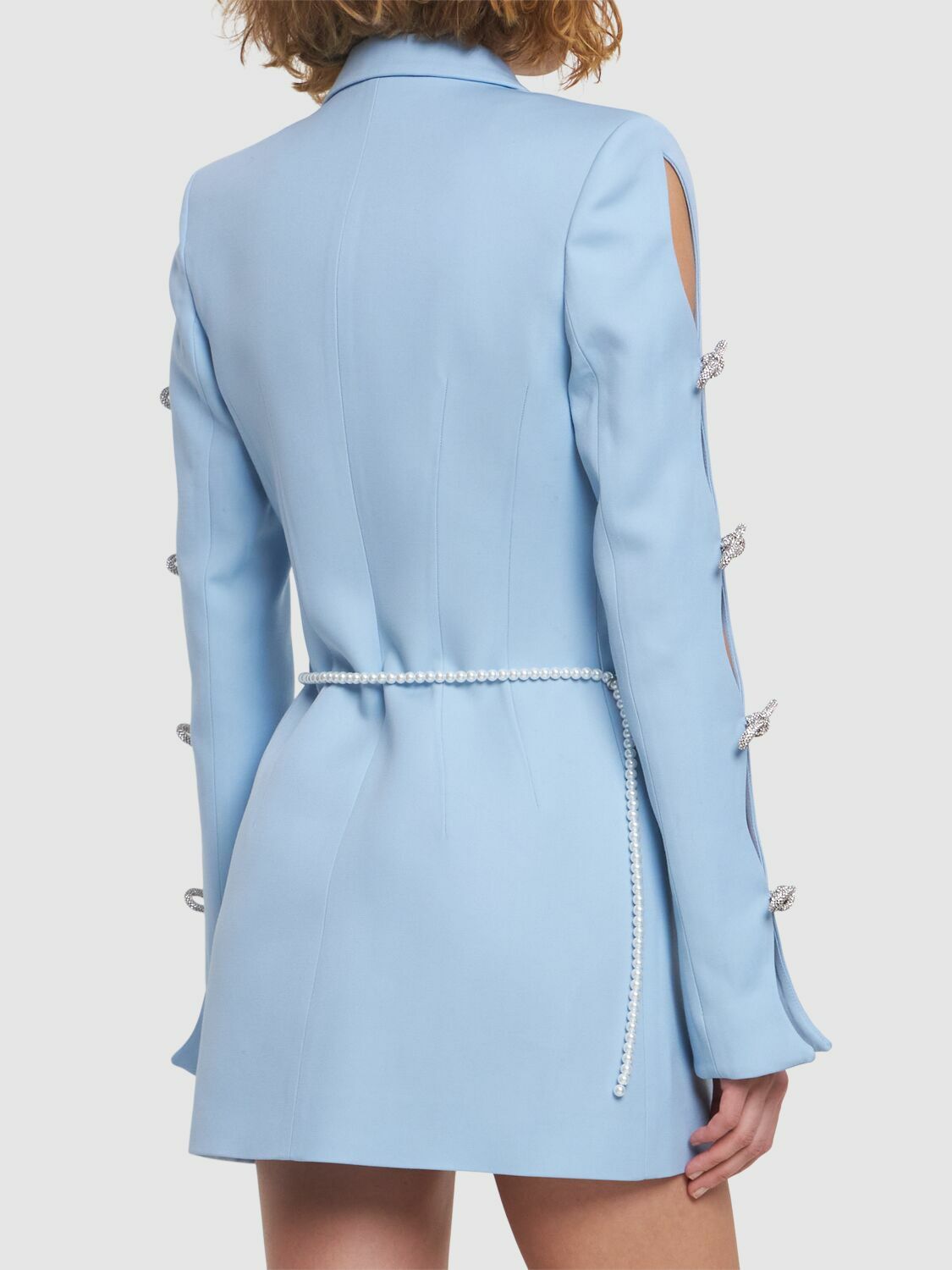 MACH & MACH - Embellished Wool Blazer Mini Dress MACH & MACH