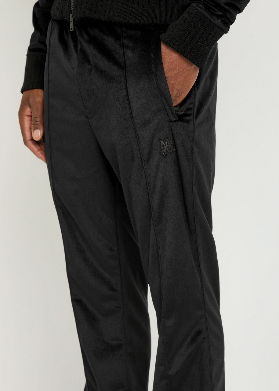 Amiri Logo-embroidered Velvet Track Pant Black Amiri