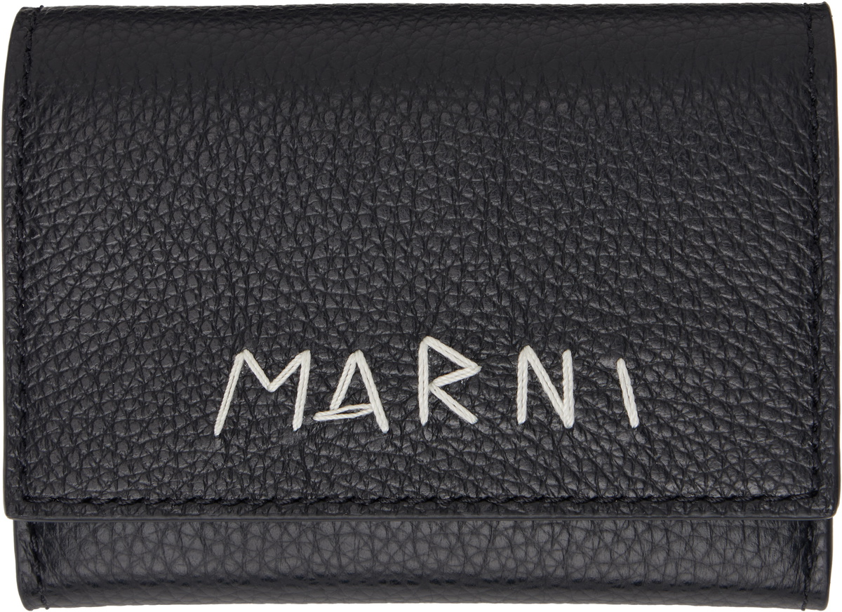 Marni Black Leather Key Holder Marni