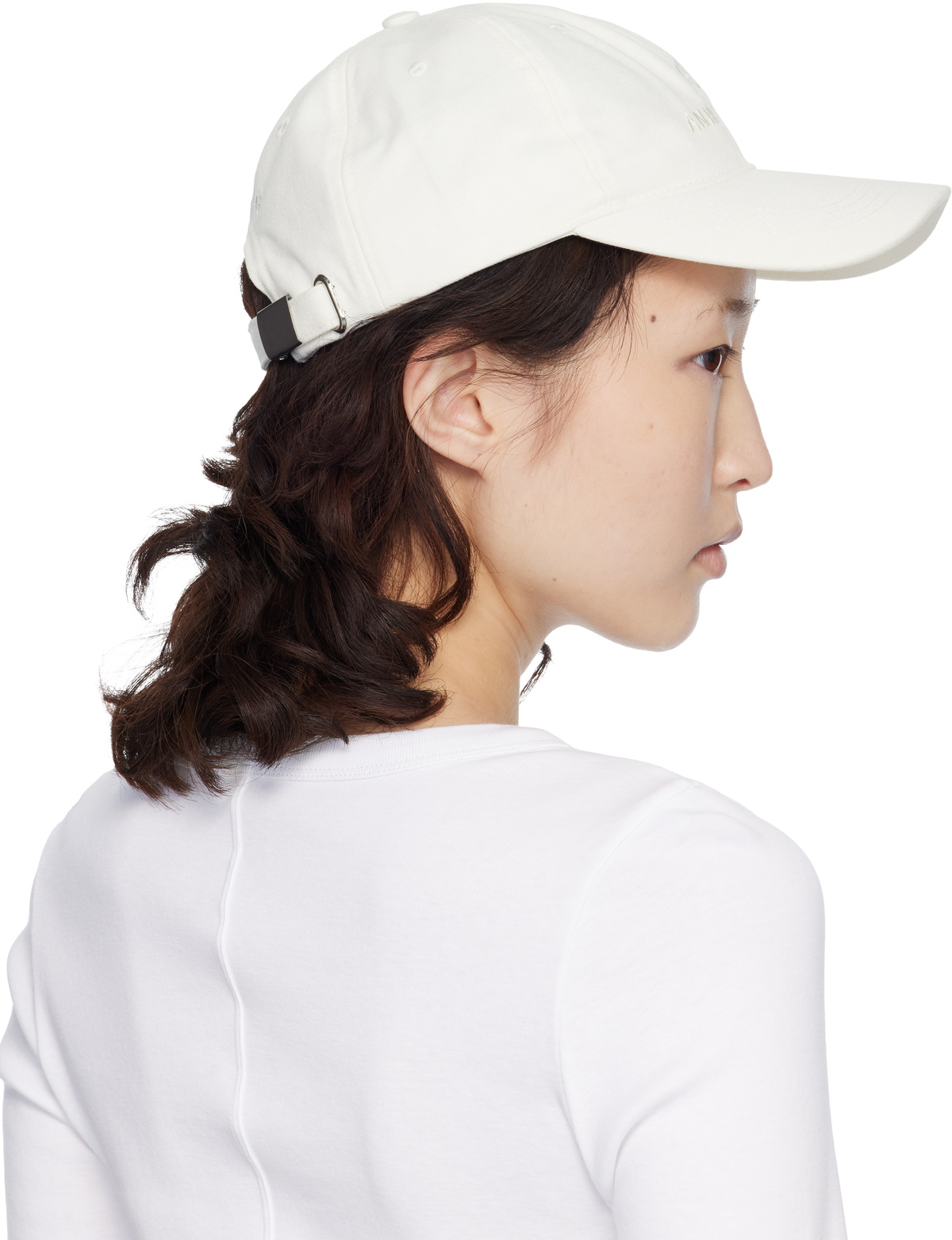 ANINE BING Off-White Jeremy Baseball Cap ANINE BING