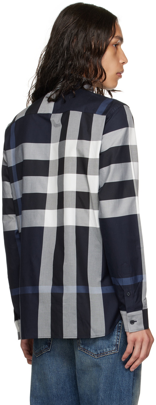 Burberry Blue Check Shirt Burberry