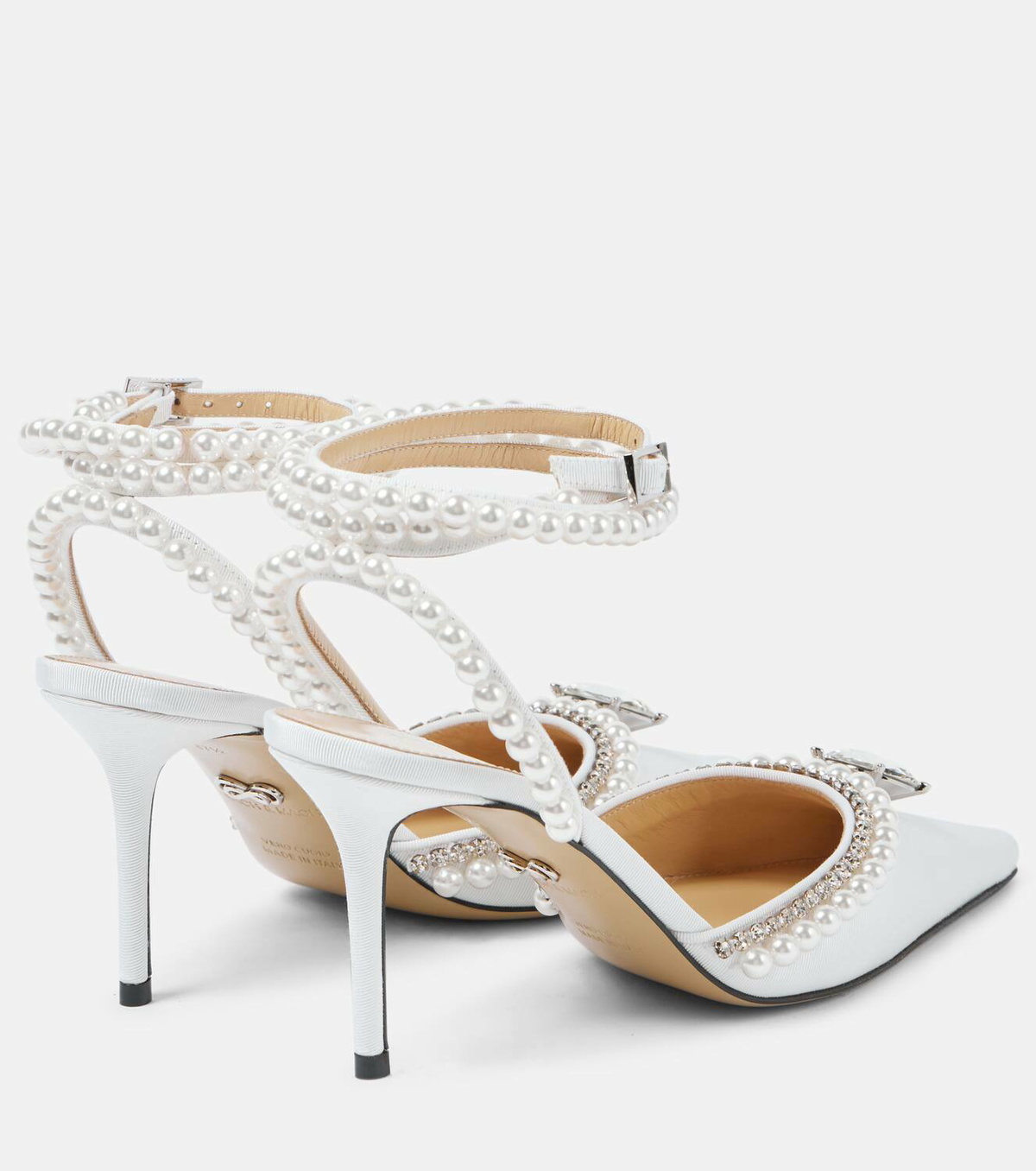 Mach & Mach Diamond of Elizabeth satin pumps MACH & MACH