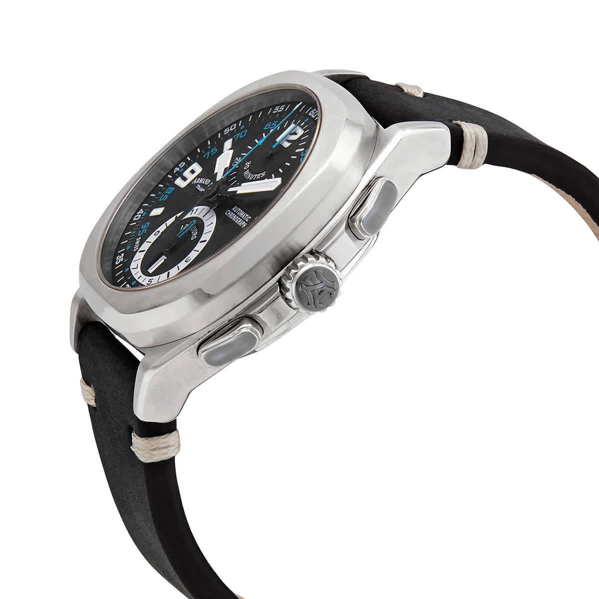 Armand Nicolet JH9 Chronograph Automatic Black Dial Mens Watch A668HAA ...