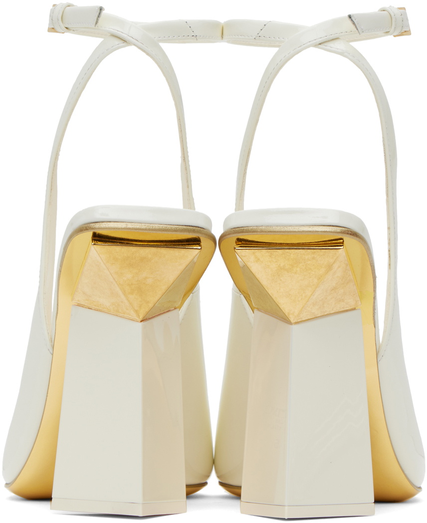 Valentino Garavani Off-White One Stud Hyper Heels Valentino Garavani