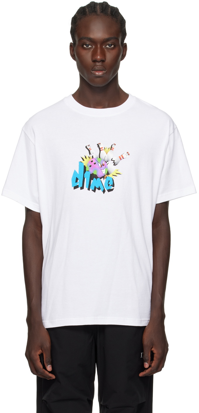 Dime White Strike T-Shirt Dime