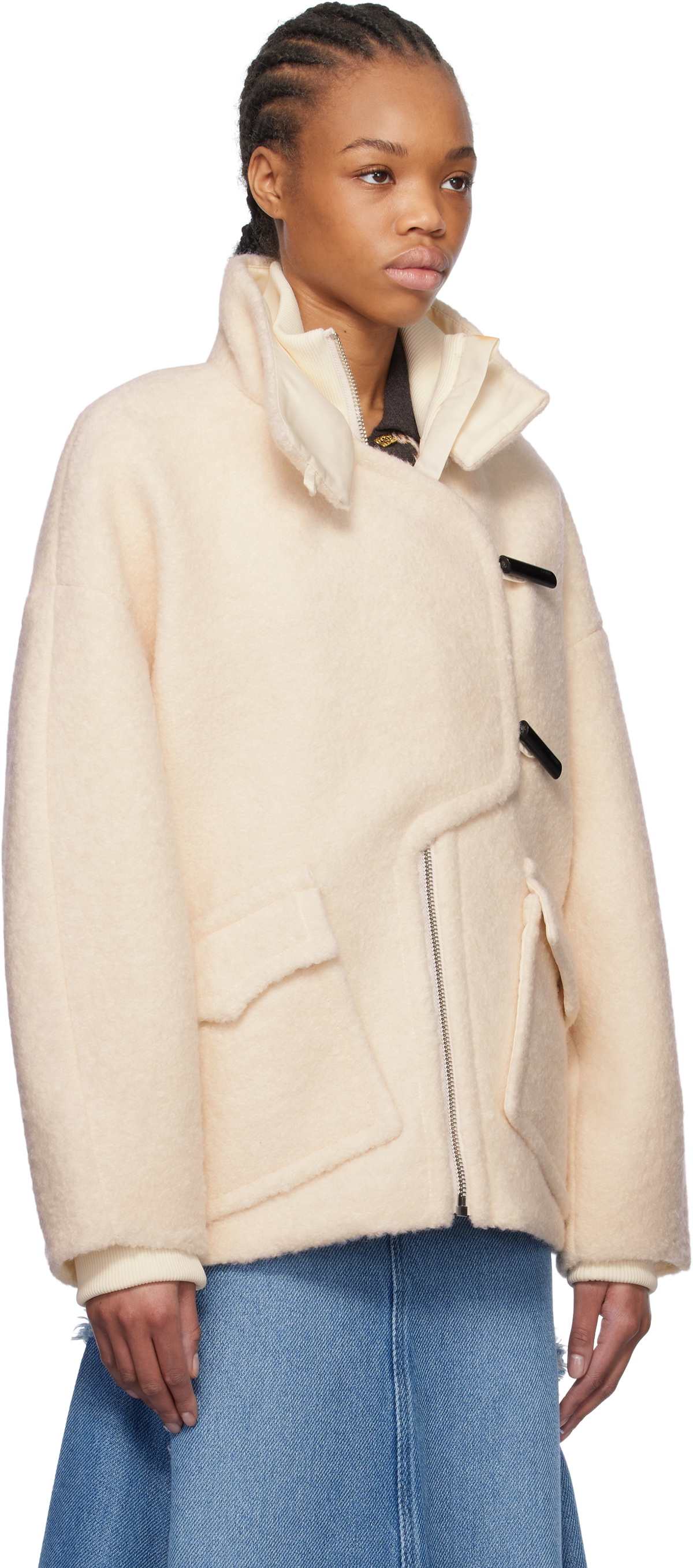 GANNI Off-White Boucle Jacket GANNI