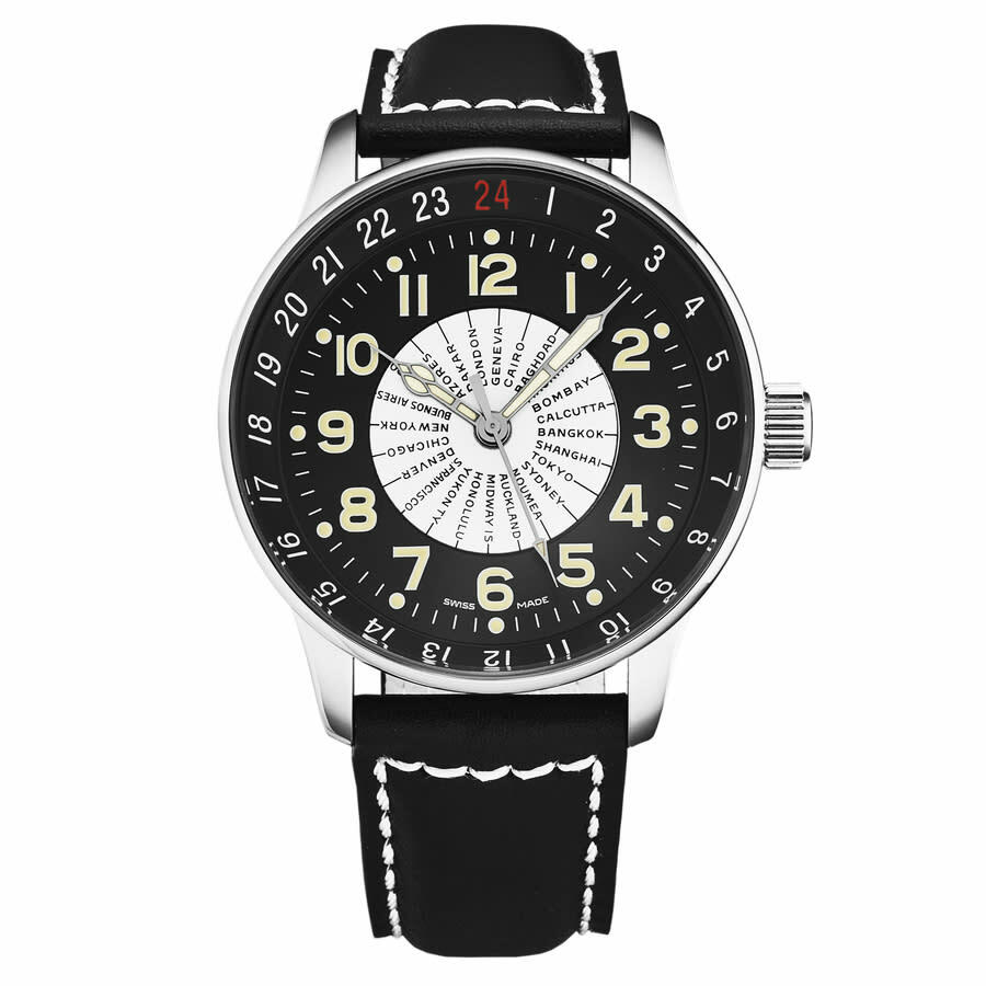 Zeno Pilot Automatic Black Dial Mens Watch P554WT-B1 Zeno