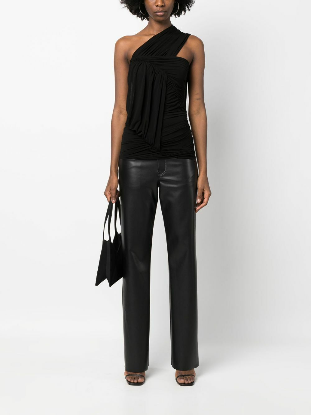 RICK OWENS - One-shoulder Draped Top Rick Owens