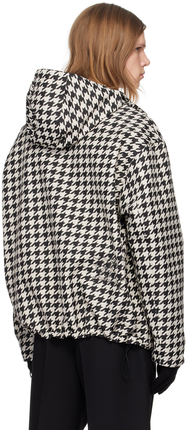 Burberry Black & White Houndstooth Jacket Burberry