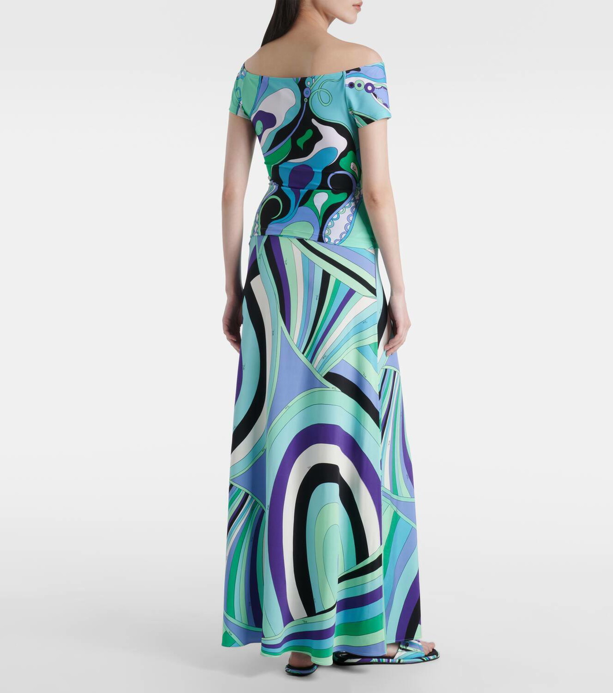 Pucci Orchidee off-shoulder top Emilio Pucci