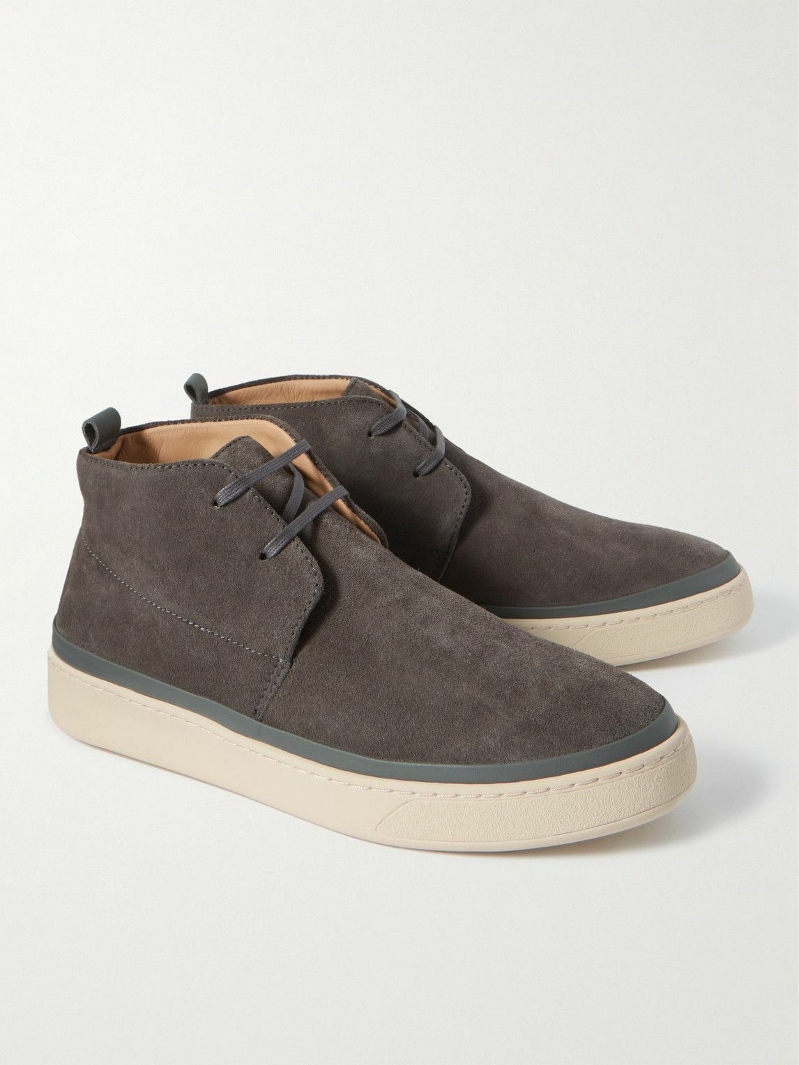 Mulo - Waxed-Suede Desert Boots - Gray Mulo
