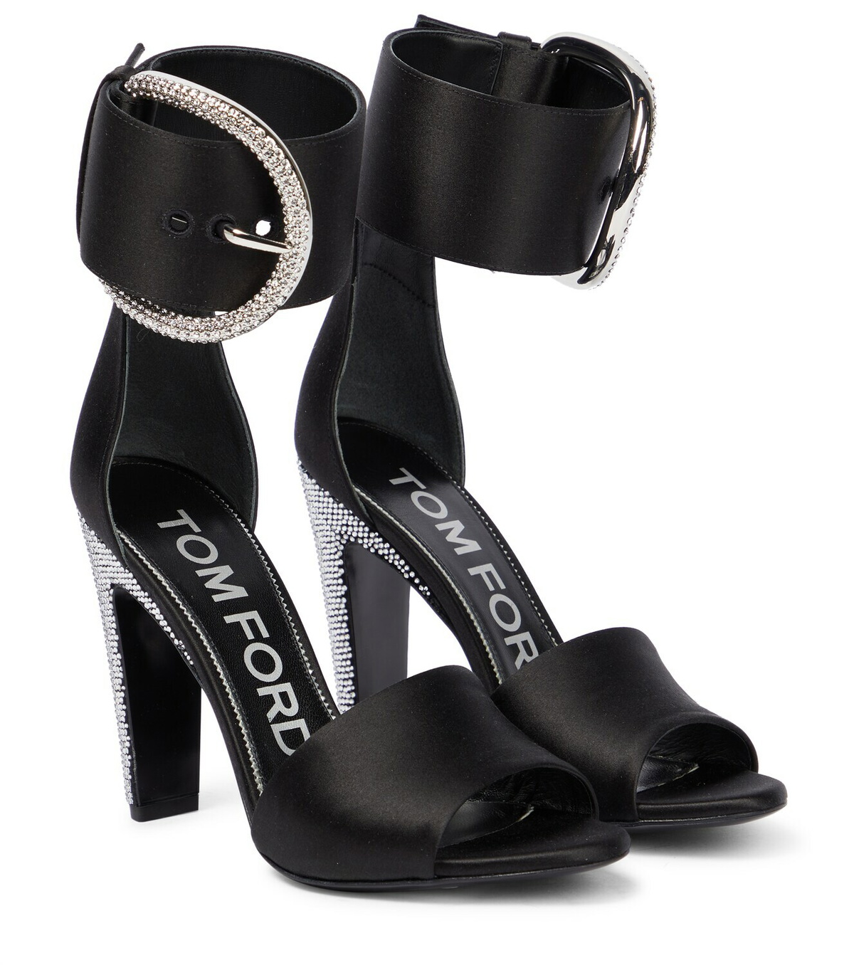 Tom Ford Crystal-embellished satin sandals TOM FORD