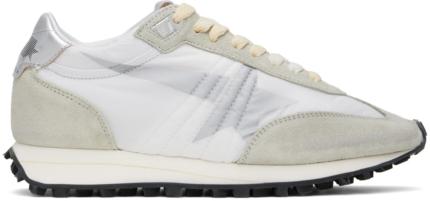 Golden Goose Gray & White Running Marathon M77 Sneakers Golden Goose ...