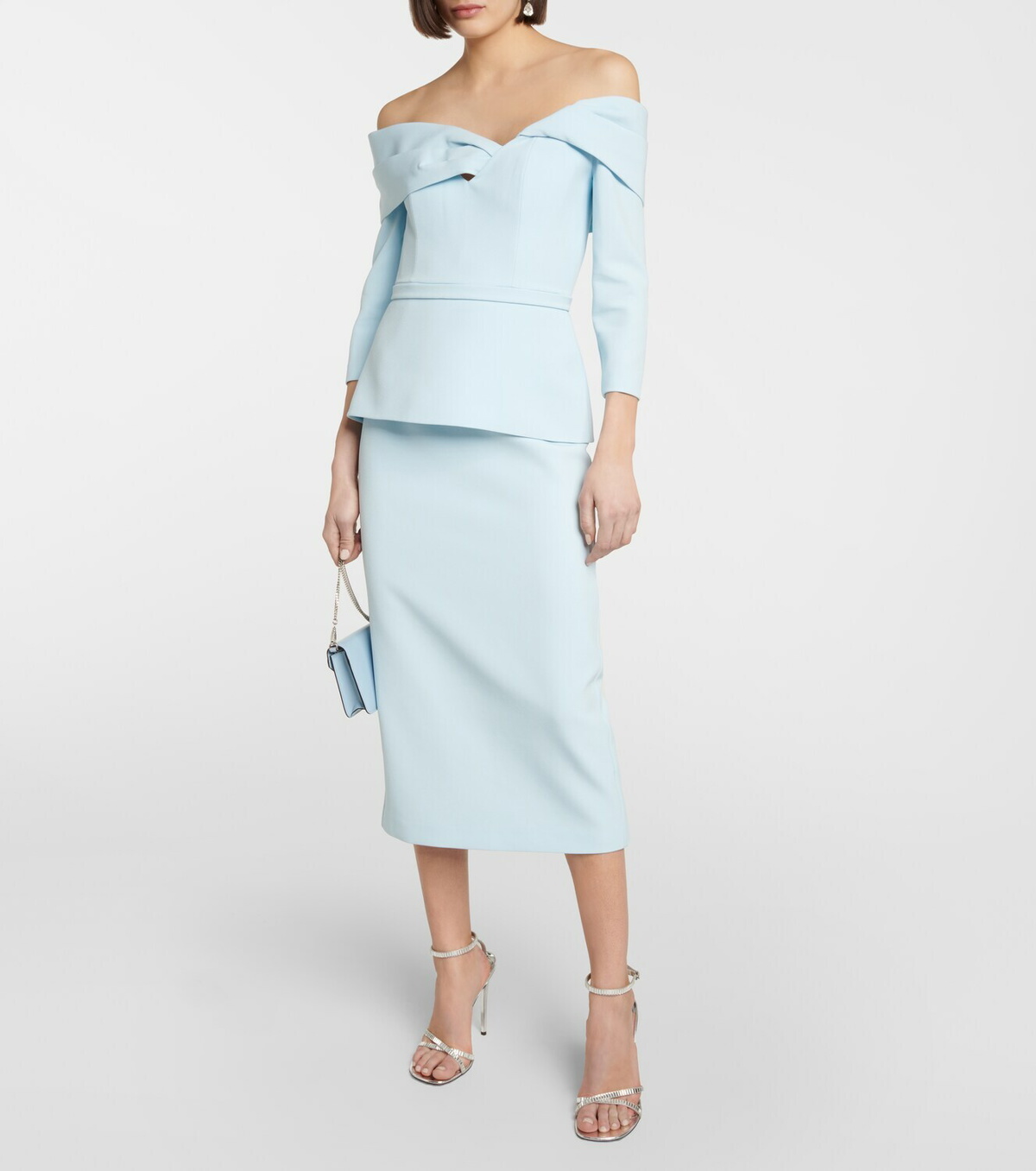Safiyaa Tinsley off-shoulder midi dress Safiyaa