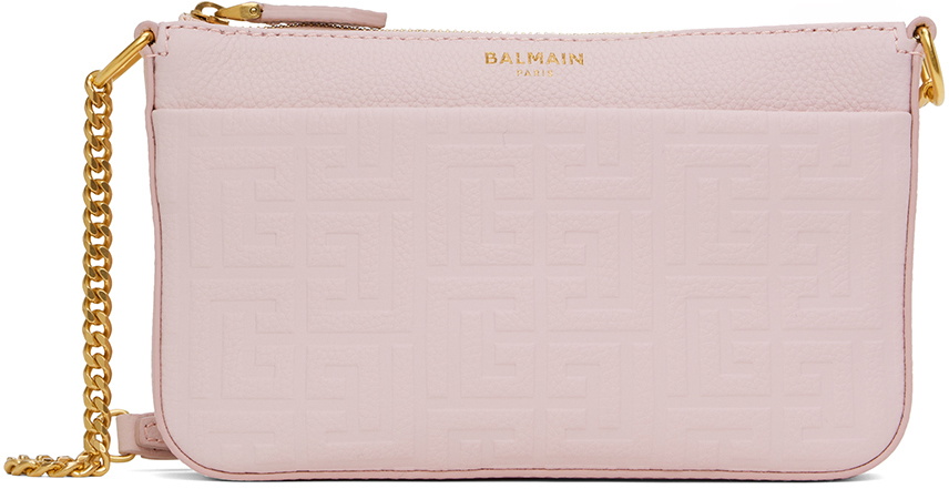 Balmain Pink 1945 Soft Zipped Mini Bag Balmain