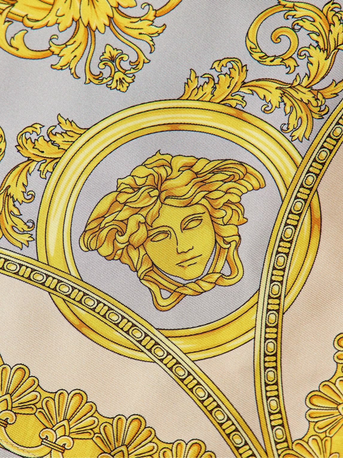 Versace - Straight-Leg Printed Silk-Twill Shorts - Yellow Versace