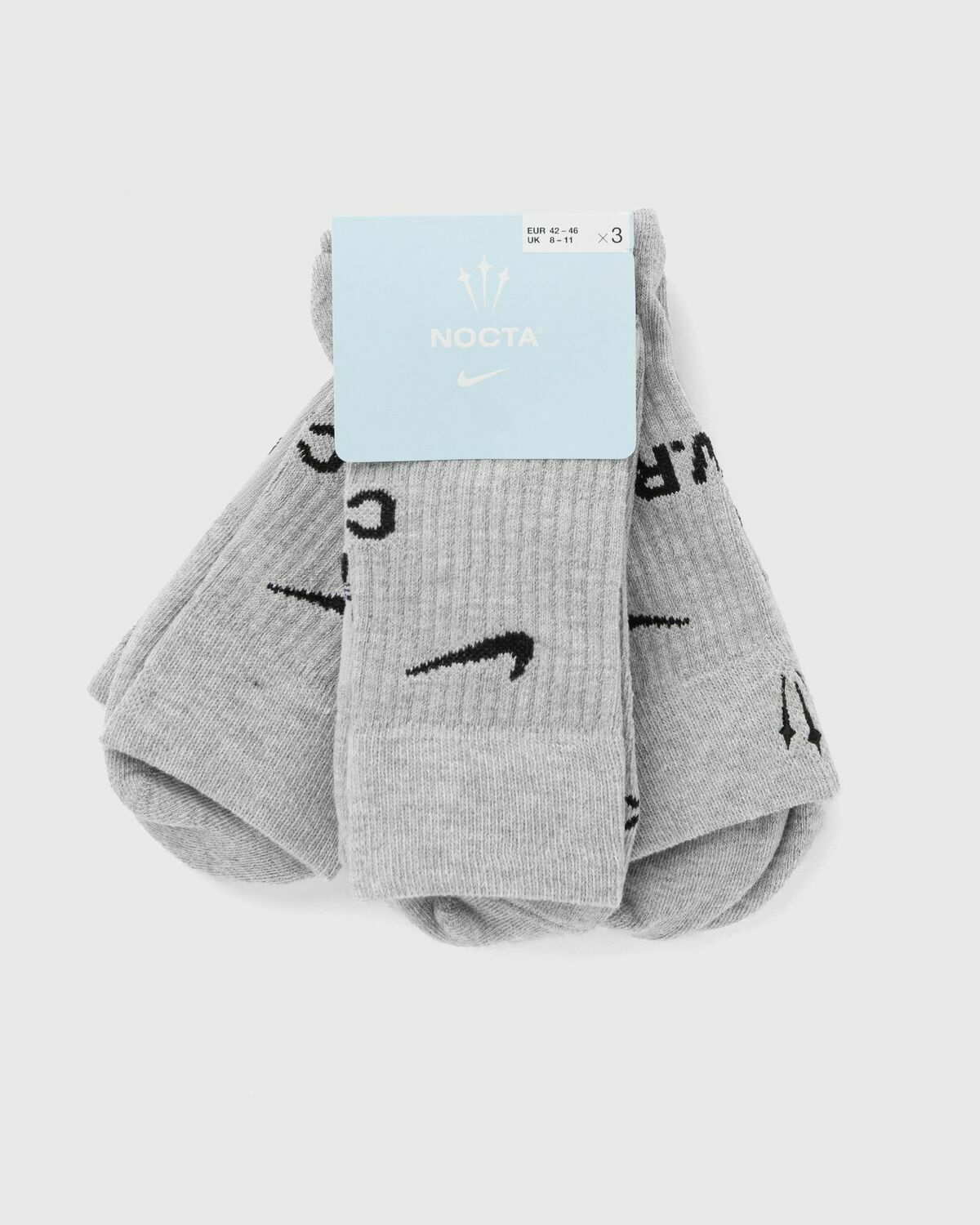Nike Nike X Nocta Crew Socks (3 Pairs) Grey Socks Nike