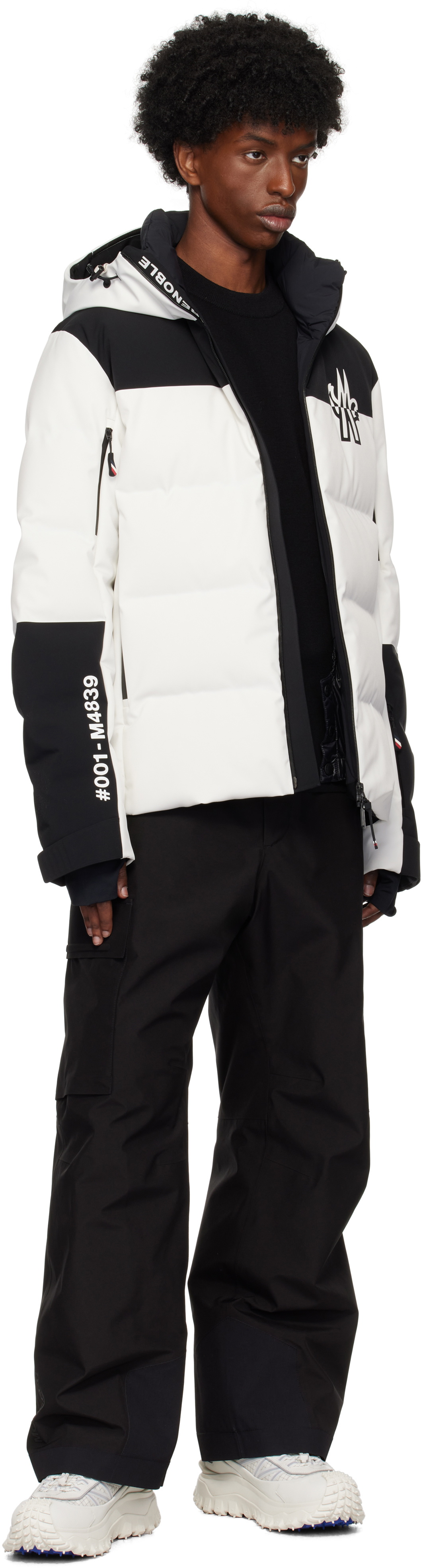 Moncler Grenoble Black & White Curtis Down Jacket Moncler Grenoble