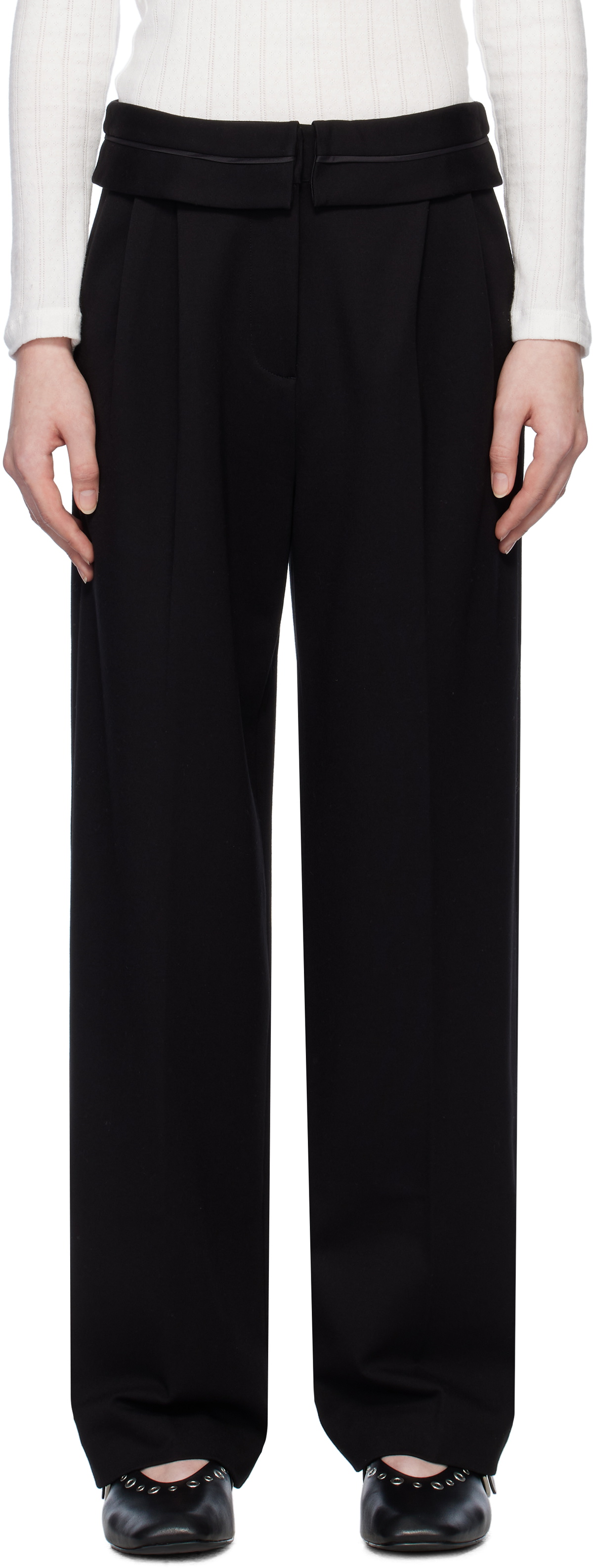 rag & bone Black Tasha Ponte Trousers Rag and Bone