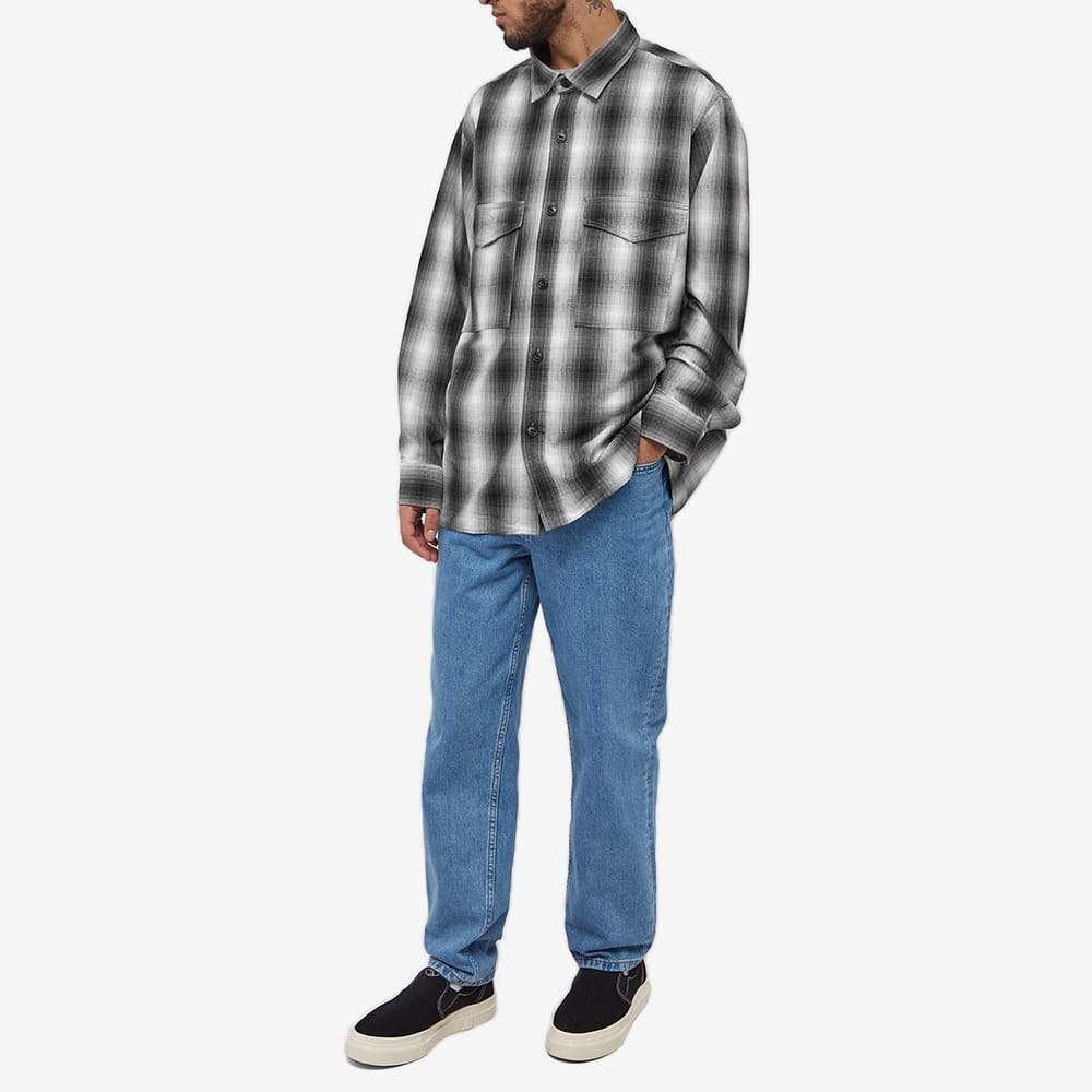 Edwin Men's Big Overshirt in Black/White Edwin