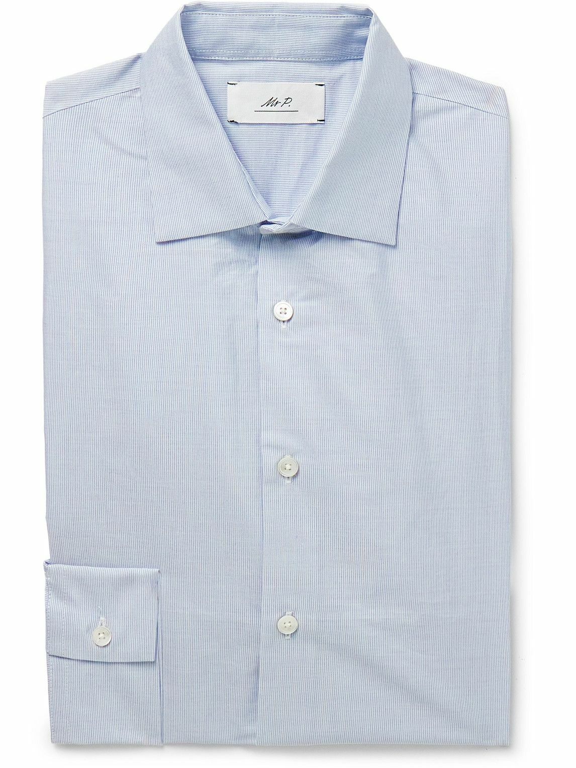 Mr P. - Striped Cotton Shirt - Blue Mr P.