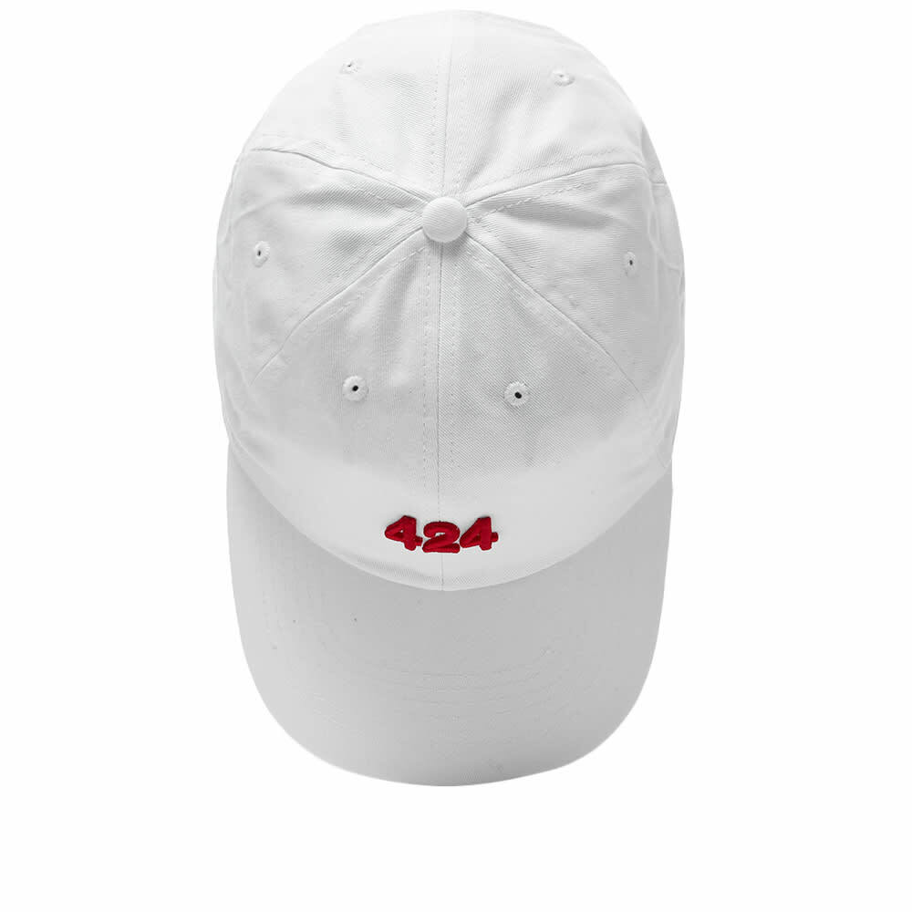 424 Men's Cotton Twill Cap in White 424