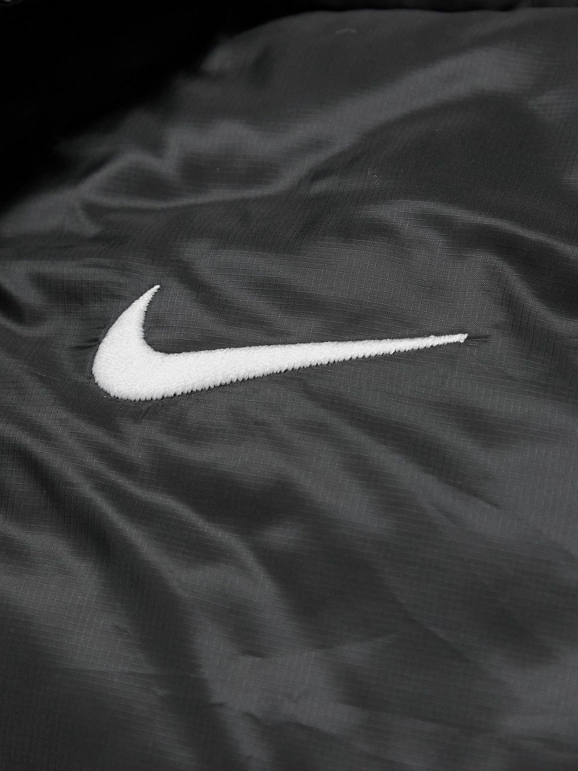 Nike - Logo-Embroidered Quilted Padded Shell Hooded Jacket - Black Nike