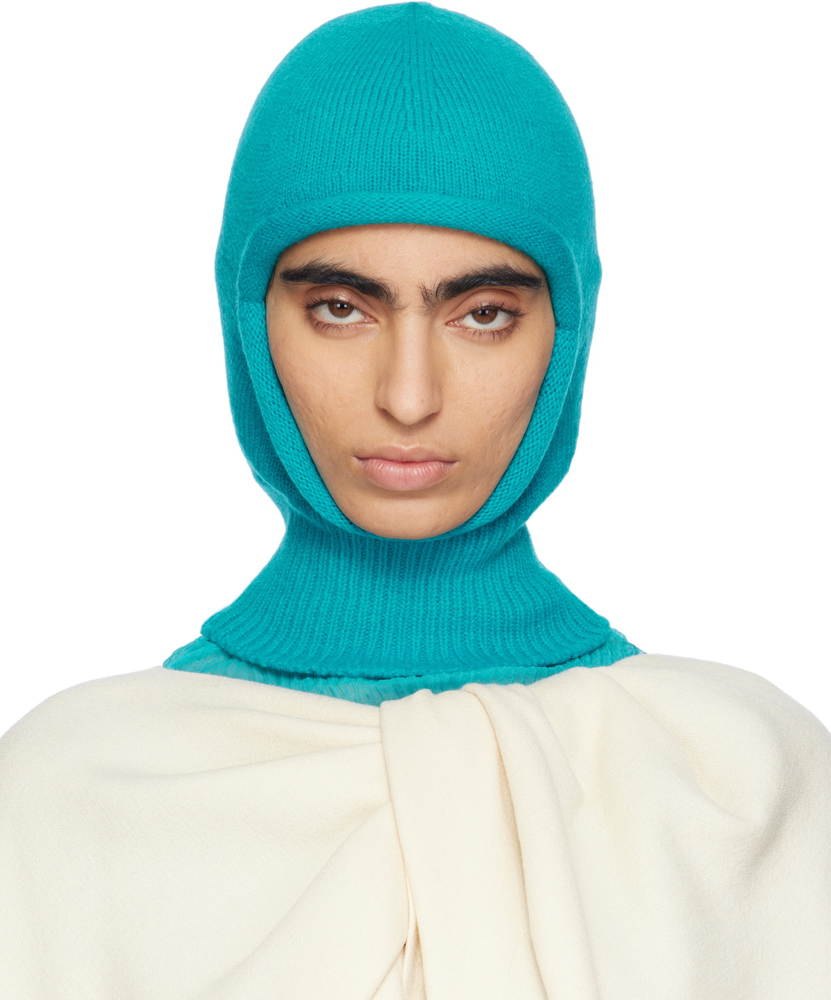 ISSEY MIYAKE Blue Chunky Wool Balaclava Issey Miyake Men