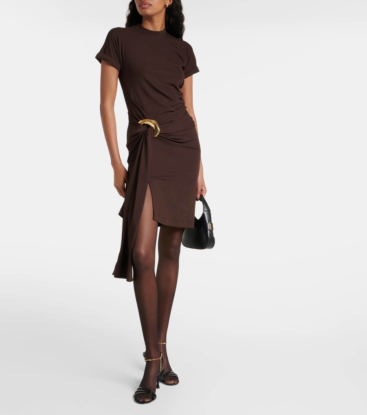 Ferragamo Draped jersey minidress Salvatore Ferragamo Ferragamo Draped jersey minidress Salvatore Ferragamo