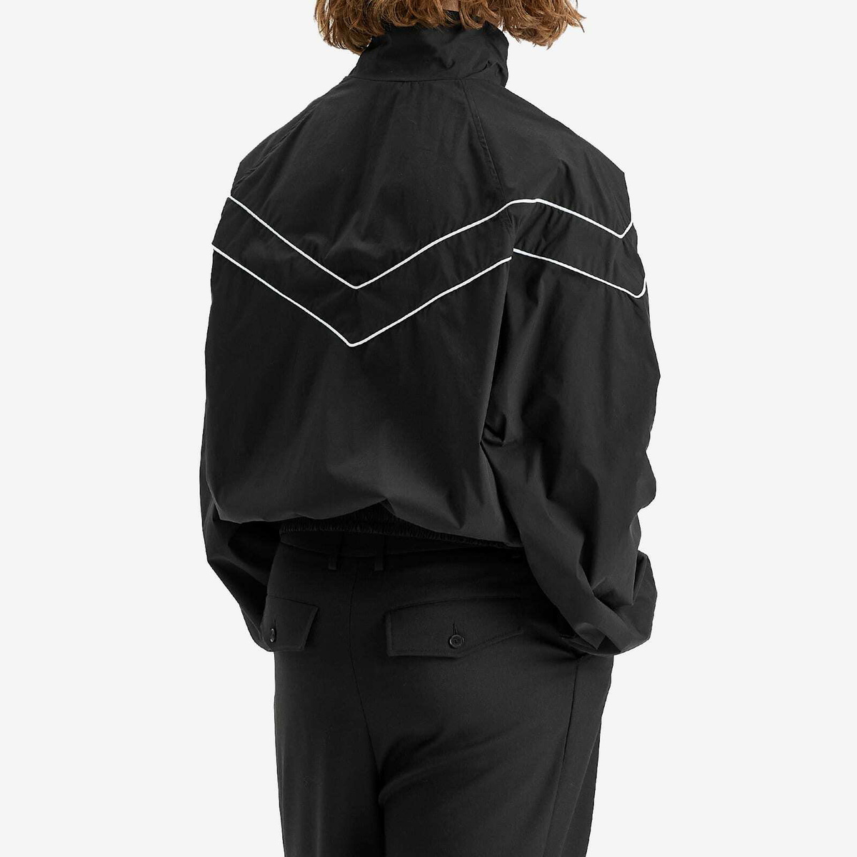 Rhude Men's Piping Raglan Track Jacket in Black Rhude