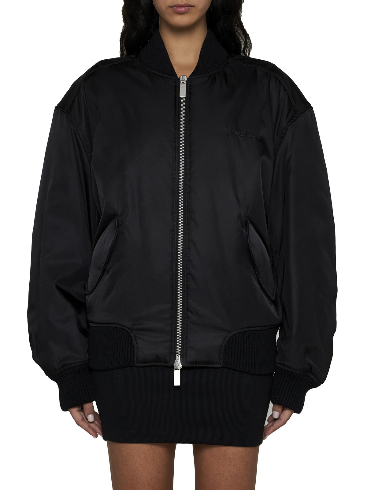 Off-White Black Oversize Nylon Jacket Off-White