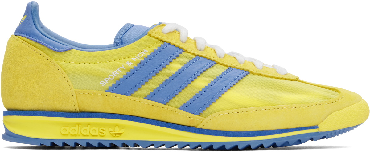Sporty & Rich Yellow & Blue adidas Originals Edition SL72 Sneakers ...
