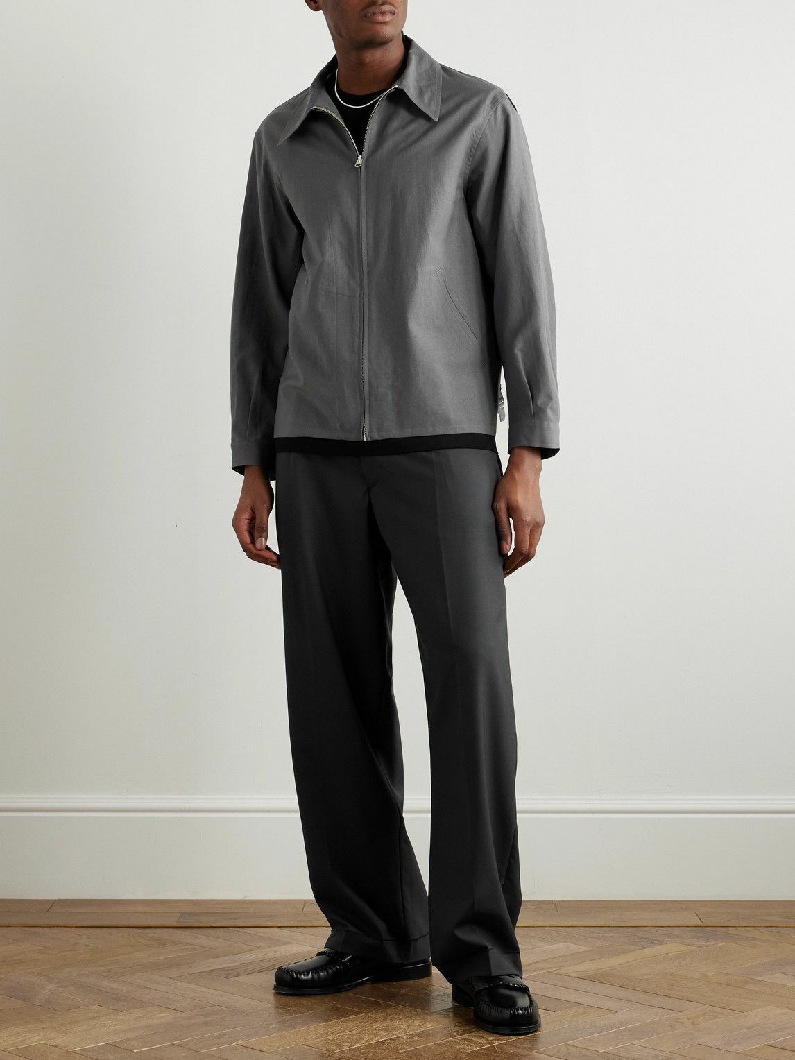 Kaptain Sunshine - Fly Wool-Blend Blouson Jacket - Gray Kaptain Sunshine