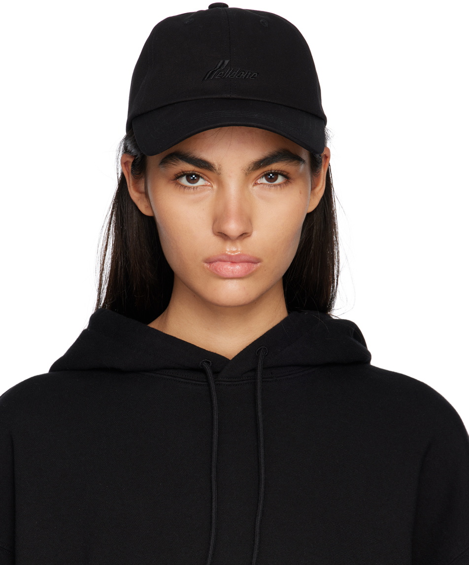 We11done Black Embroidered Cap We11done
