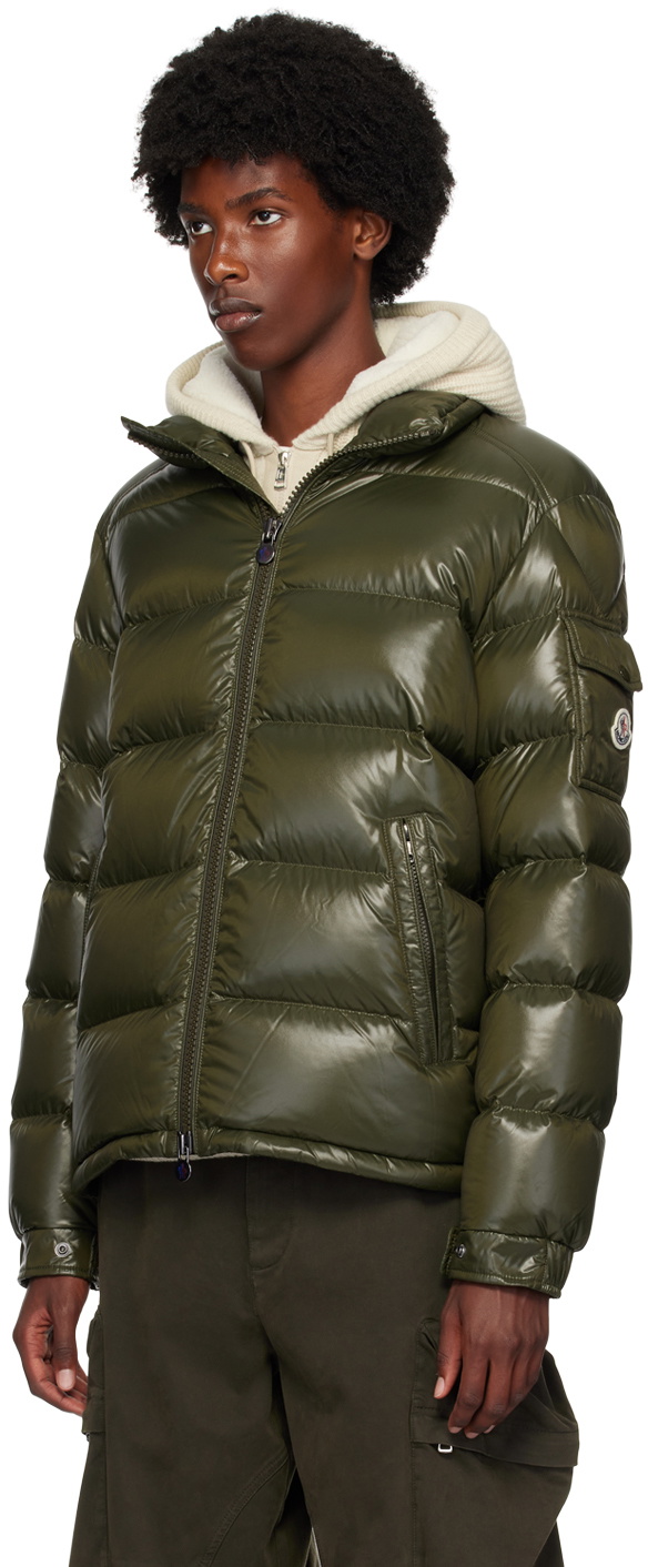 Moncler Khaki Maya Short Down Jacket Moncler