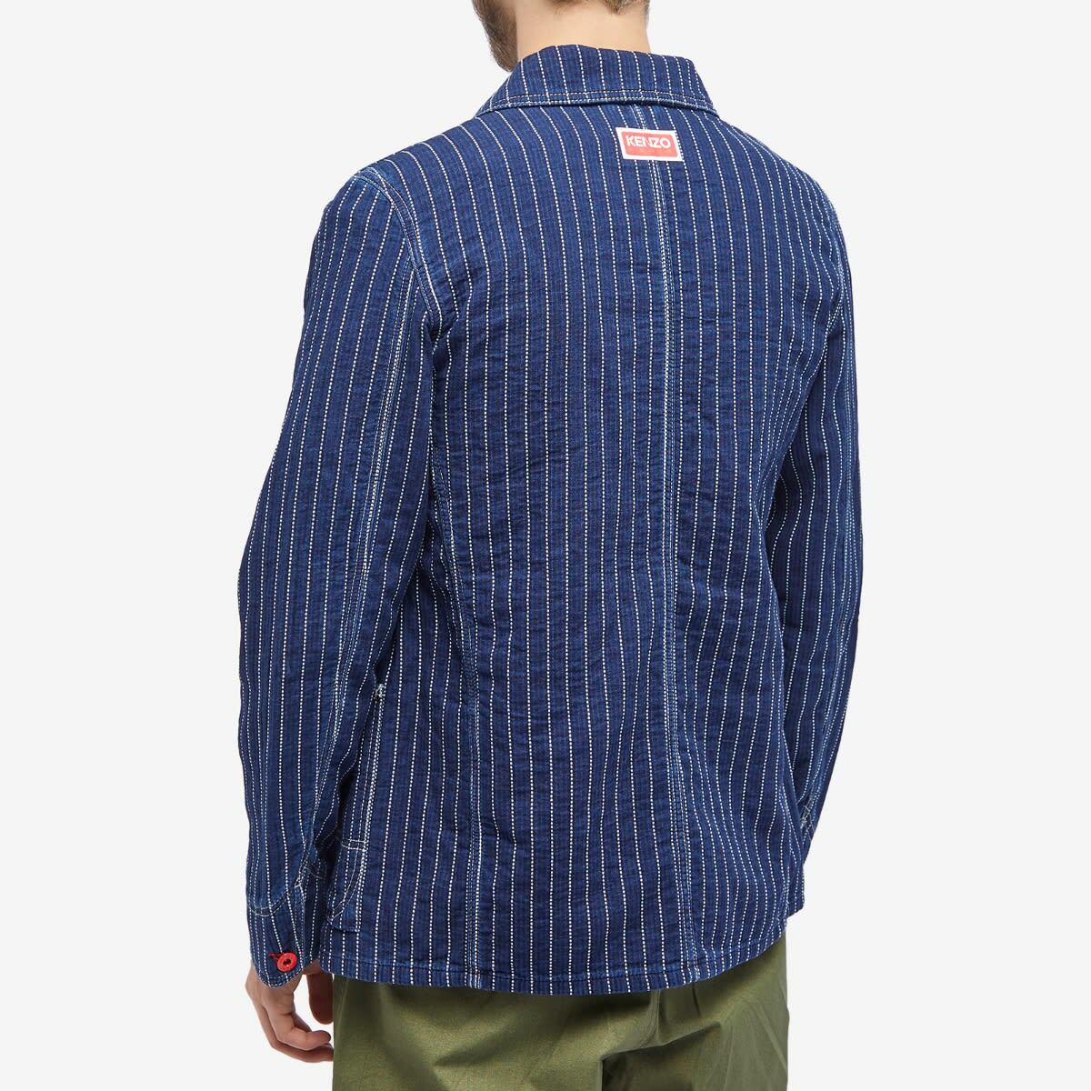 Kenzo Paris Men's Kenzo Workwear Jacket in Medium Stone Blue Denim Kenzo