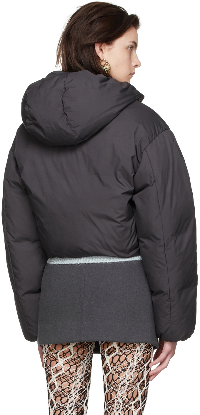 Acne Studios Grey Polyester Down Coat Acne Studios