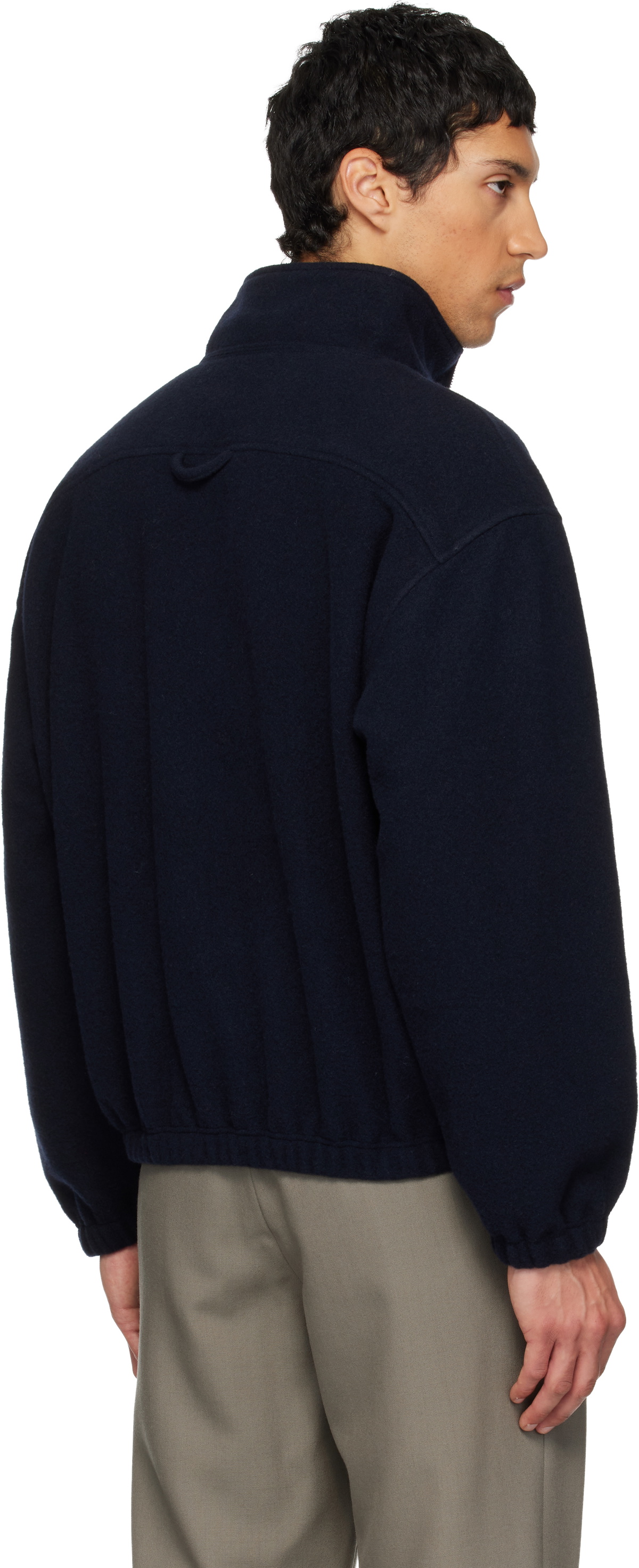 Rier SSENSE Exclusive Navy Fleece Jacket Rier