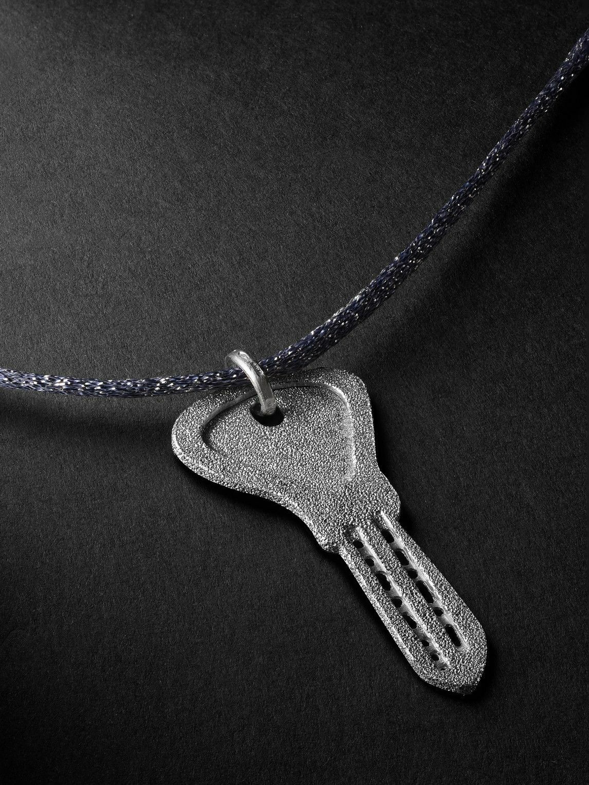 Carolina Bucci - Key White Gold Lurex Pendant Necklace