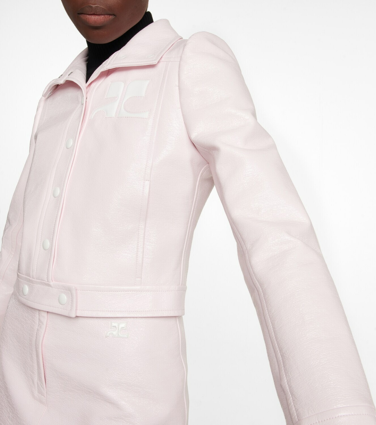 Courreges - Coated cotton crop jacket Courreges