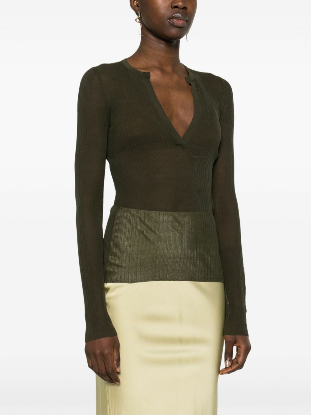 MAX MARA - V-necked Silk Top Max Mara