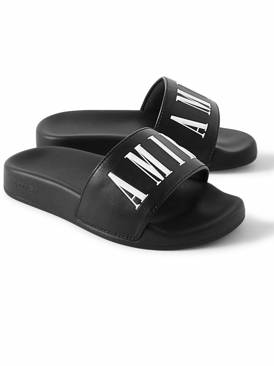 AMIRI KIDS - Logo-Print Rubber Slides - Black Amiri