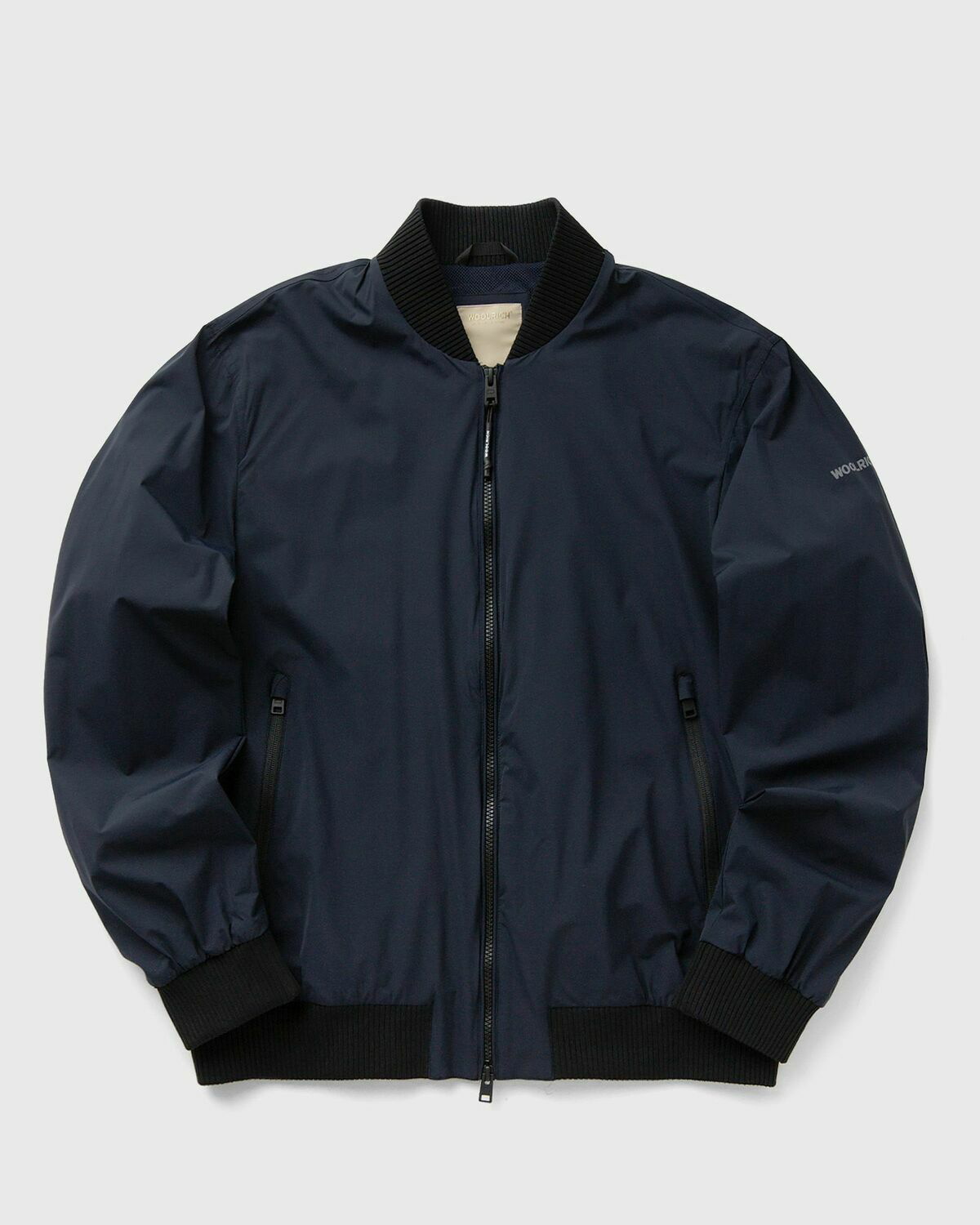 WOOLRICH MATT STRETCH BOMBER Blue Mens Bomber Jacket Woolrich